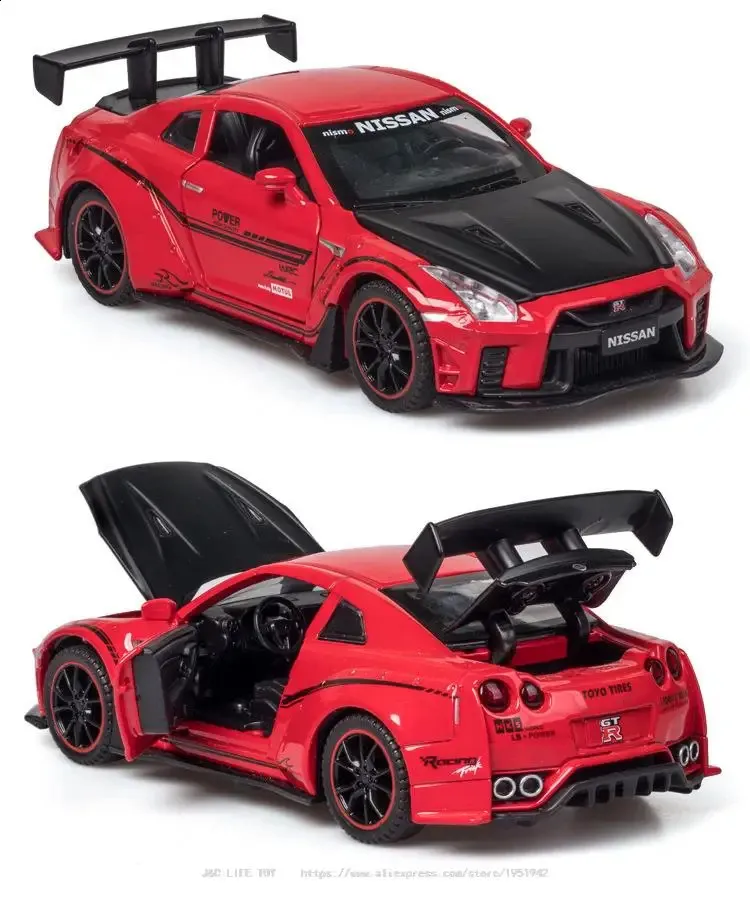 Highly Realistic Metal Car Model Nissan Skyline Ares GTR R34 R35 ...