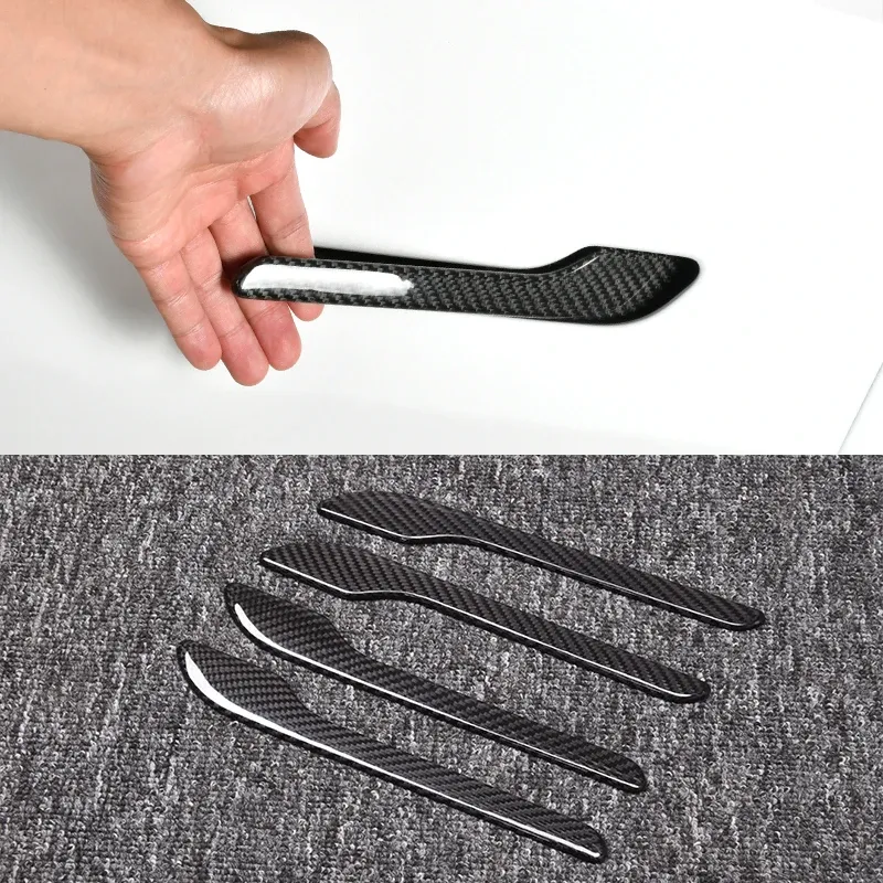 Cubiertas De Manija De La Puerta De Automóvil De Fibra De Carbono ...