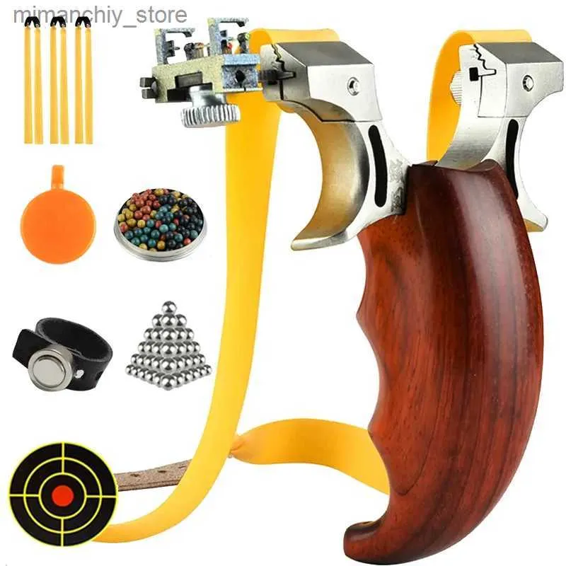 DHgate.com:Wooden Grip 304 Stainless Steel Slingshot Head Bidirectional ...
