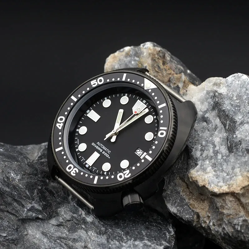 DHgate.com:Mens Black Stainless Steel Dive Watch with Abalone Dial and ...