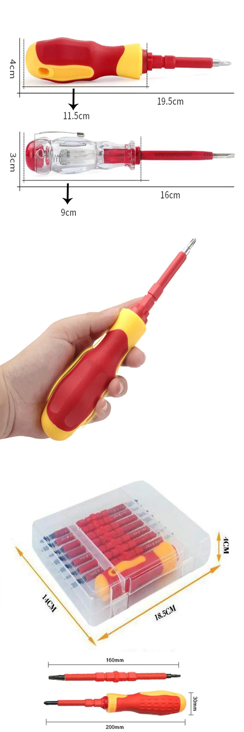 Insulated Screwdrivers Set 1000V Rated Slotted Screwdriver Set With ...