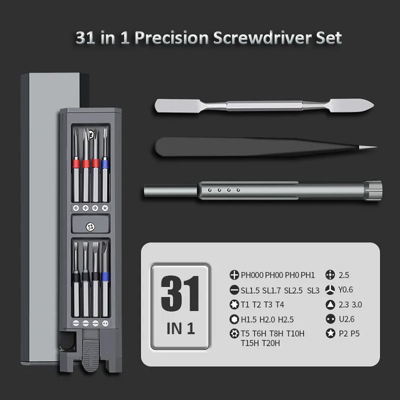 Precision Screwdriver Set 8/31 In 1 Magnetic Mini Screwdrivers With ...