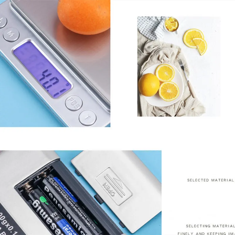 High Precision Digital Kitchen Scale - 500g/0.01g & 3KG/0.1g Jewelry Food Scale with LCD, Gram ...