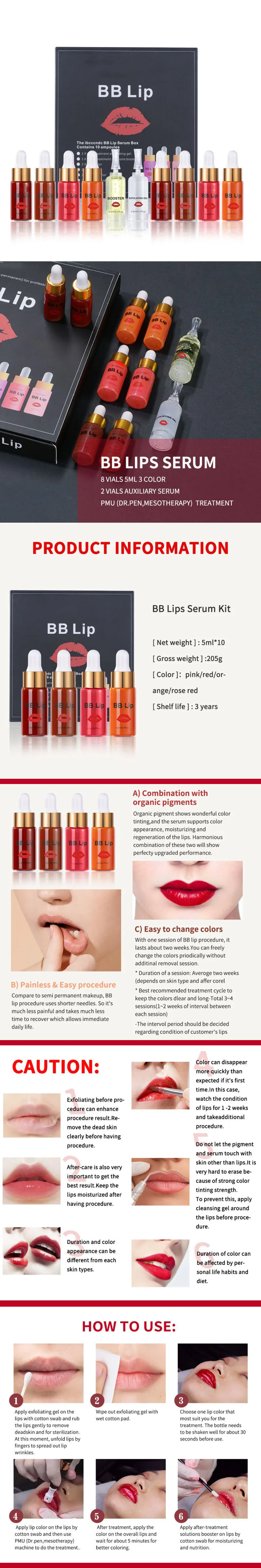 DHgate.com:Private Label 10 Vials 5ml Ampoule Lip Serum Kit - BB Lips ...