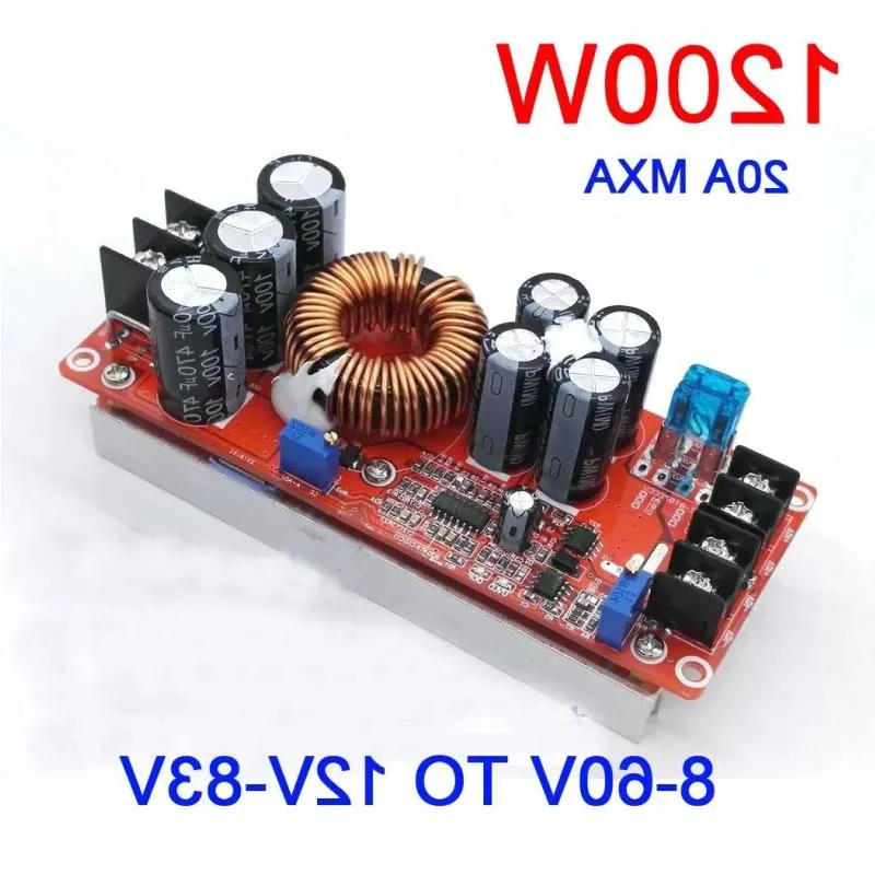 DHgate.com:20A DC-DC 1200W Boost Converter 8-60V to 12-83V Step-up Power Supply Module:Office ...