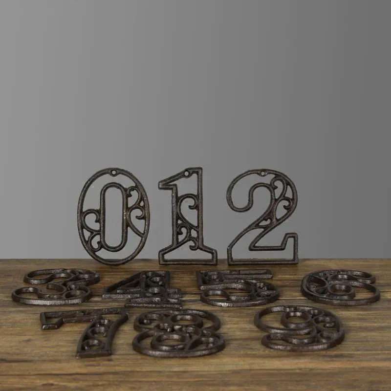 DHgate.com:Cast Iron Antique-Style House Numbers, Black, Set of 10:Home ...