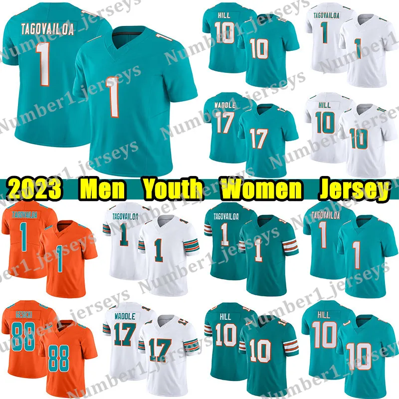 # 1 Tua Tagovailoa Camisetas De Fútbol # 17 Jaylen Waddle Jalen Ramsey ...