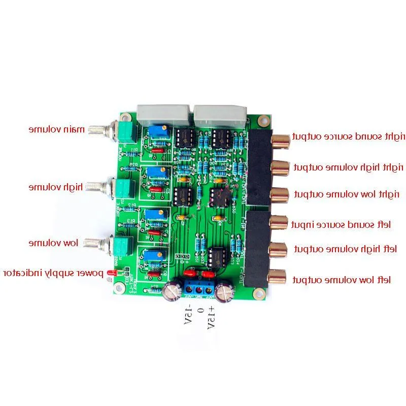 Hinqi T1214 Front End Electronic Crossover Board Adjustable 72Hz 7230Hz ...