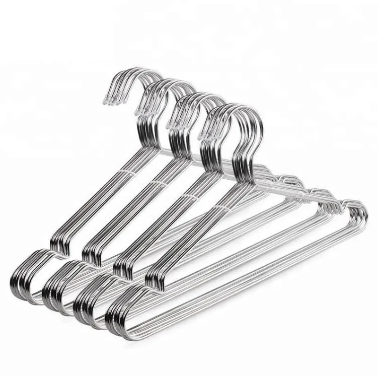 100-Pack Heavy Duty Clothes Hangers - Strong Stainless Steel Metal Wire ...