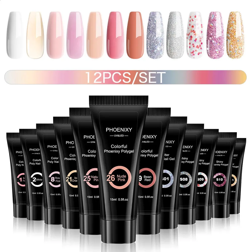 DHgate.com:Phoenixy 15ml Poly Nail Gel Set: Semi-Permanent Acrylic Nail ...