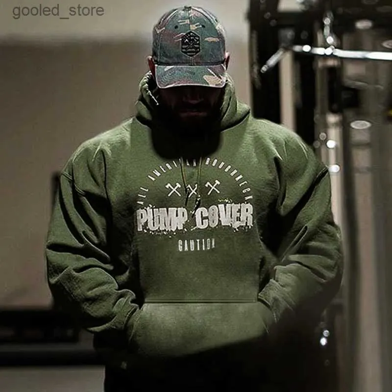 Oversized Men's Gym Hoodie - Loose Fit Bodybuilding Sweatshirt, Casual ...