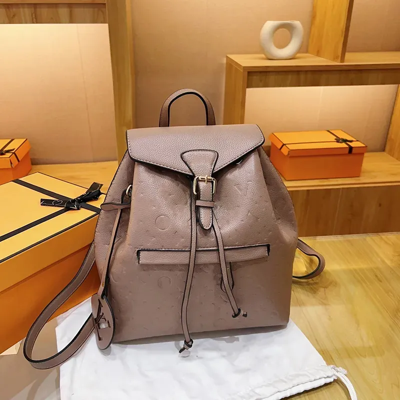 Designer Leather Backpack For Women High Quality, Floral Pattern ...