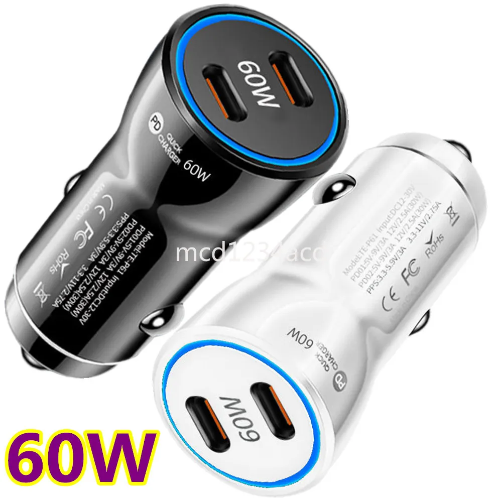 DHgate.com:Dual USB C Car Charger, 60W 40W PD Type-C Auto Power Adapter ...