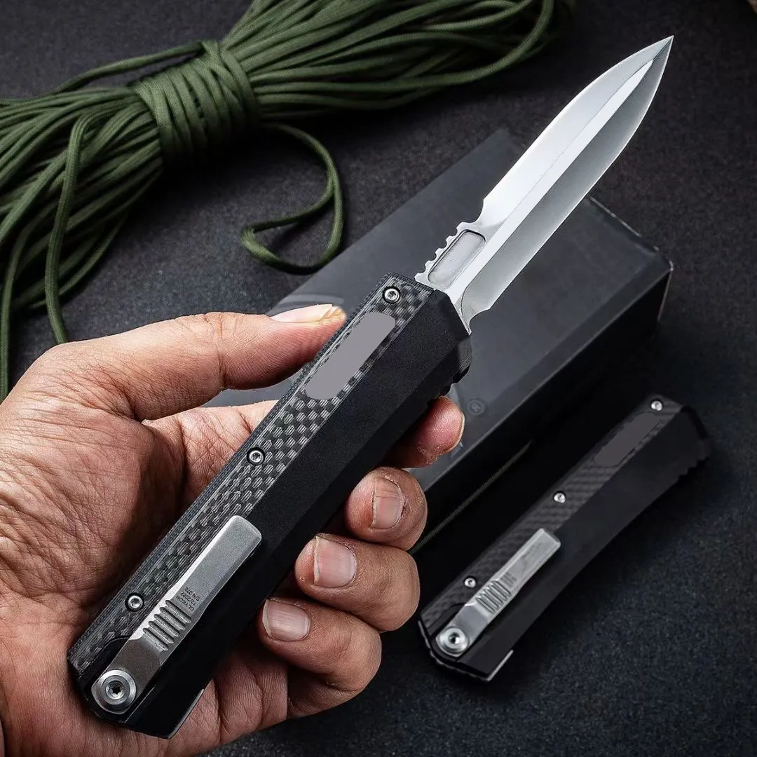 UT Combat 184 10s Glykon AUTO Knife With M390 Eternals Blade And Carbon ...