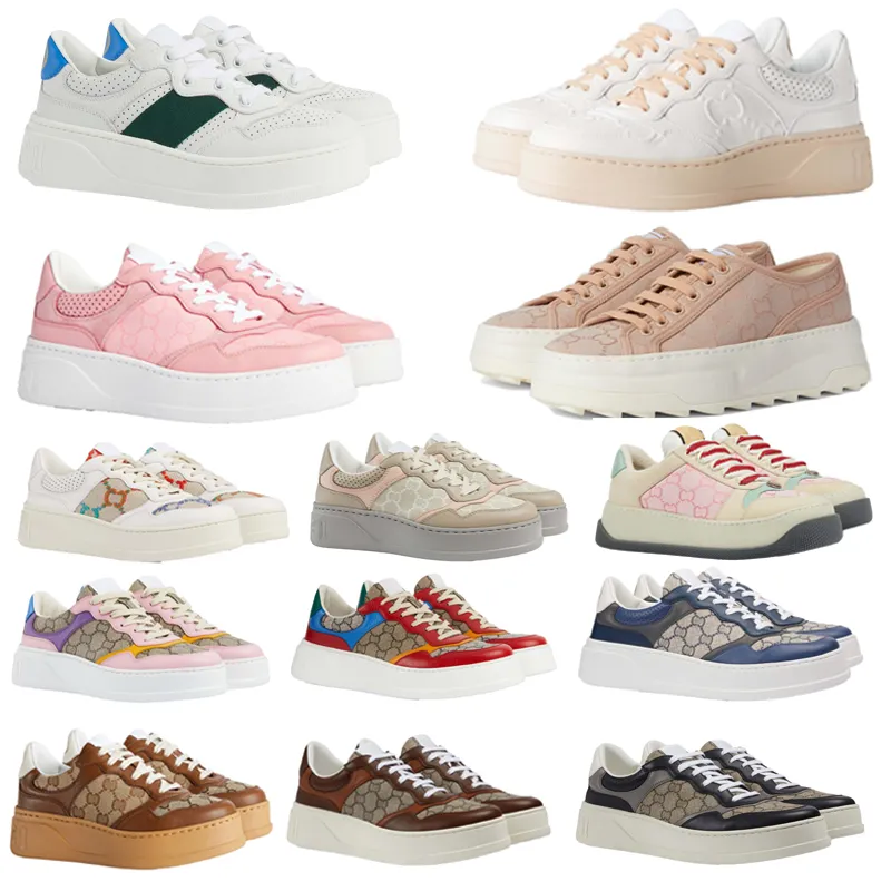 Bulk Leather Platform Sneakers Casual Shoes For Women Men Lace Up ...