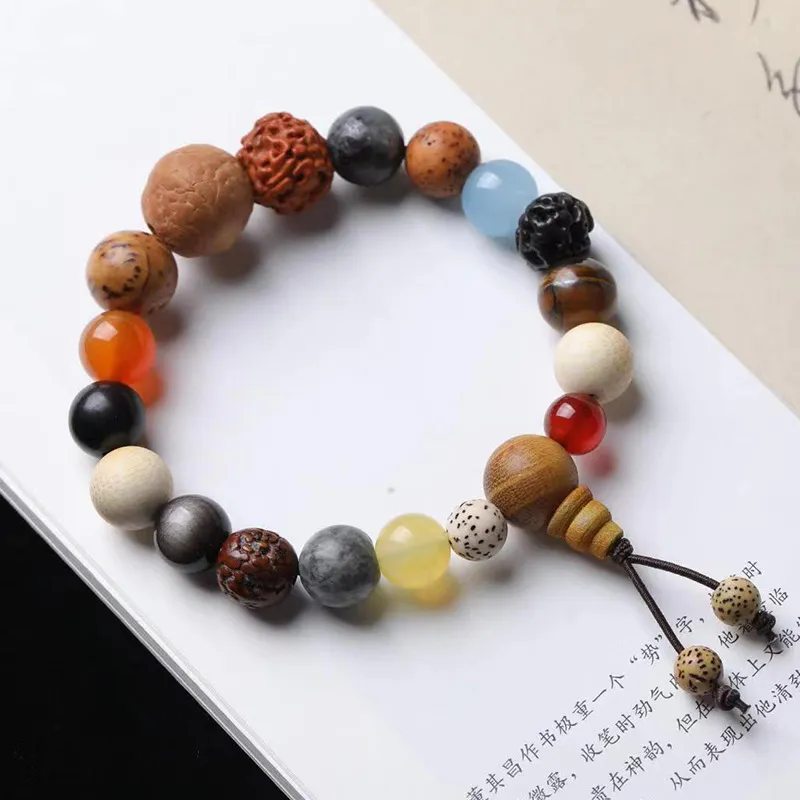 Ethnic Buddha Beaded Bracelets Shein 2023 Eighteen Seed Bodhi Charm ...