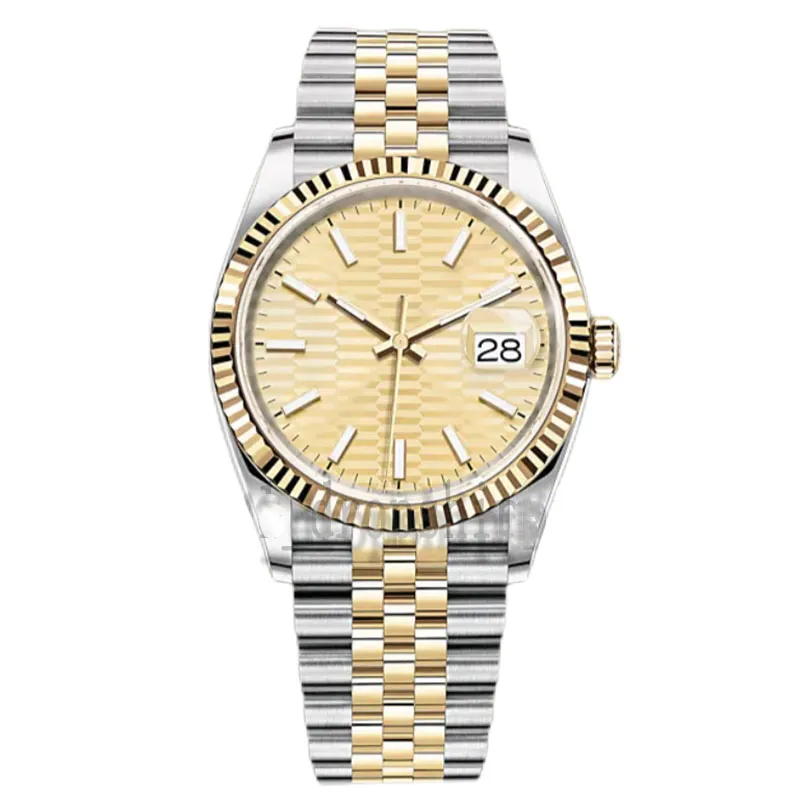 Luxury Blue Gold Watch With Big Magnifier, 41mm Stainless Steel ...