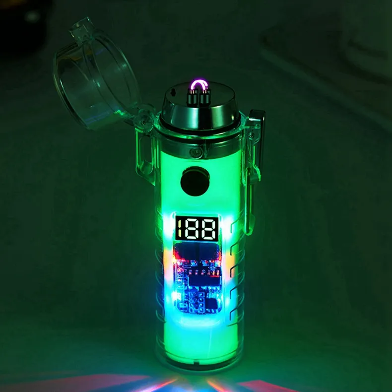 Colorful Double Arc Lighter, Waterproof USB Cyclic Charging Portable ...