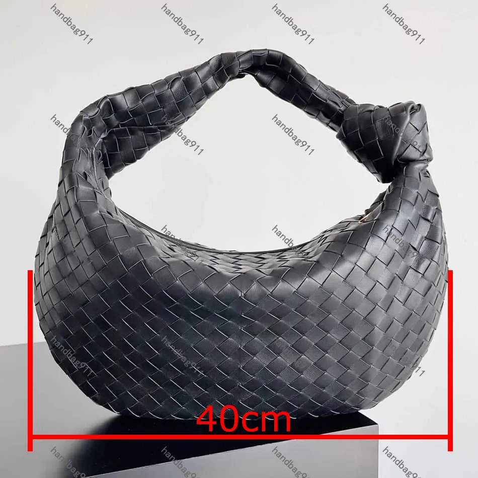Luxury Woven Leather Hobo Bag | Knotted Underarm Handbag For Women ...
