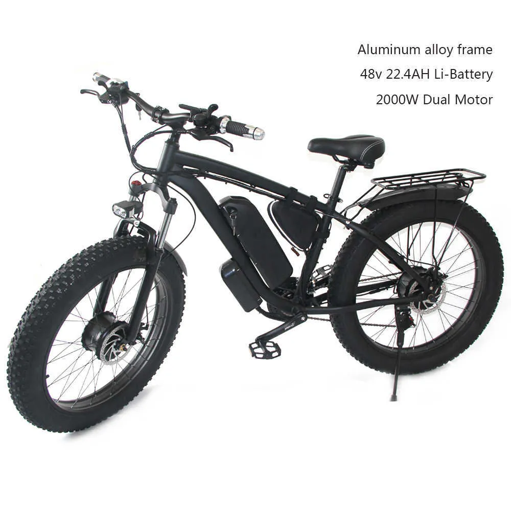 Electric Bicycle 2000W 48V 22.4AH 26 inch Mountain Bike with Front and Rear Mechanical Disc ...