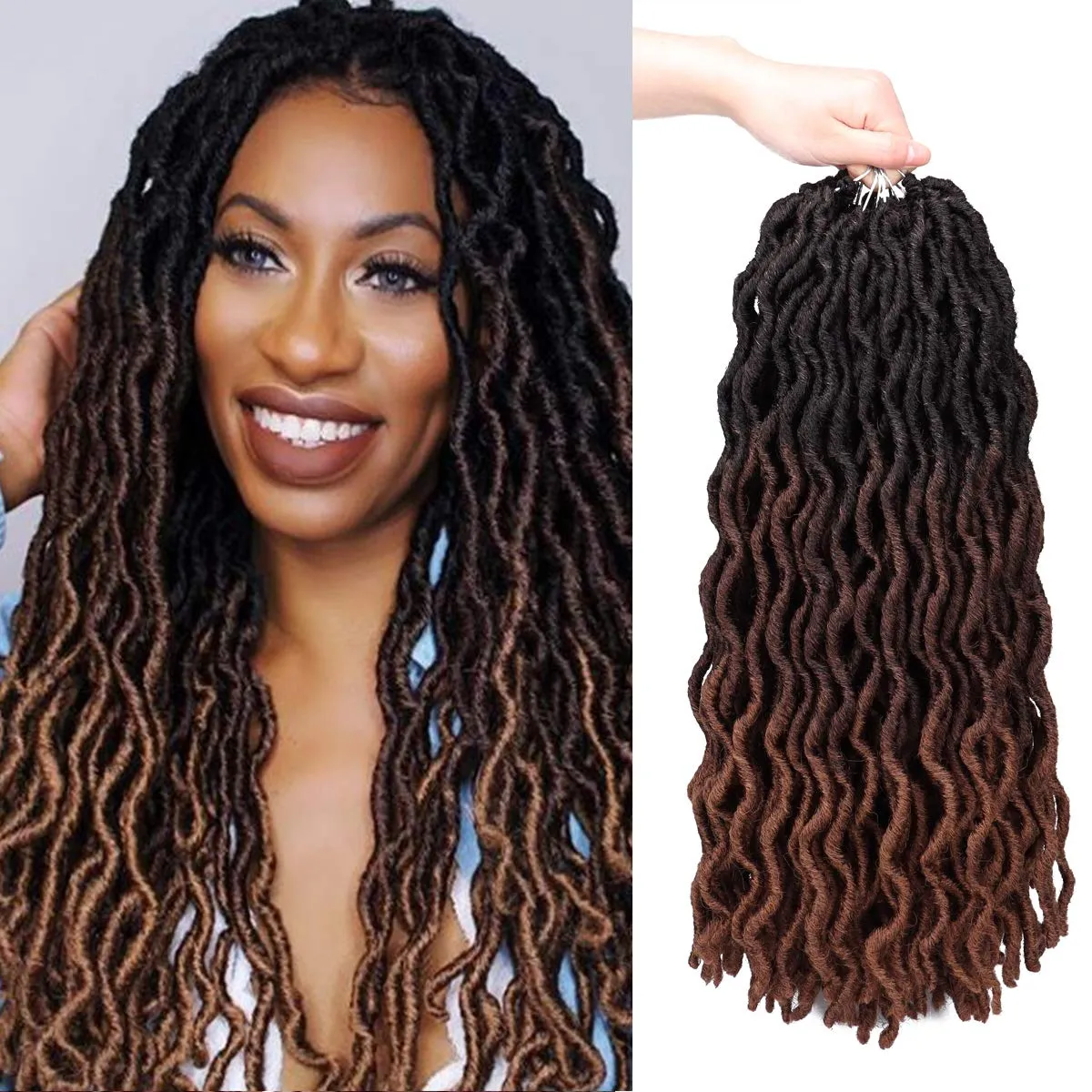 Goddess Ombre Gypsy Locs Crochet Crochet Loc Extensions Colored ...