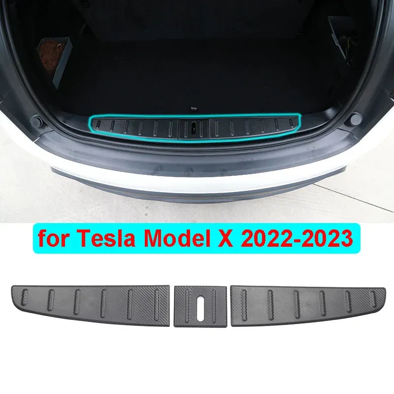 DHgate.com:Carbon Fiber Rear Trunk Sill Protector Cover for Tesla Model ...