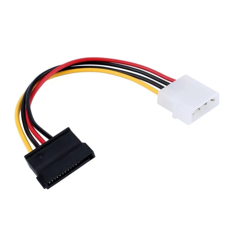 IDE To SATA Adapter Cable Kit 4 Pin IDE Male To 15 Pin SATA Power Cable ...