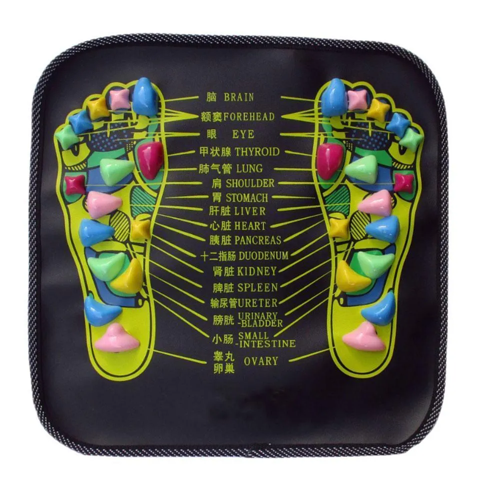 Acupuncture Foot Massager Mat - Cobblestone Design, Acupoint Therapy ...