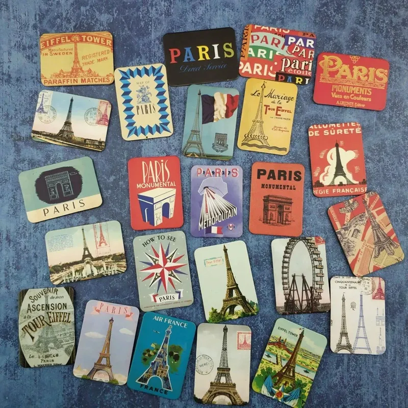 DHgate.com:24 Pcs Paris Scenery Fridge Magnets for Home Decor & Travel ...
