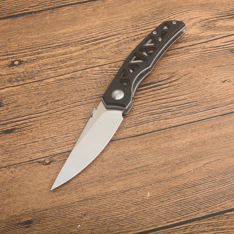 New G0412 Folding Knife - 9Cr13Mov Satin Drop Point Blade, Fast Open ...