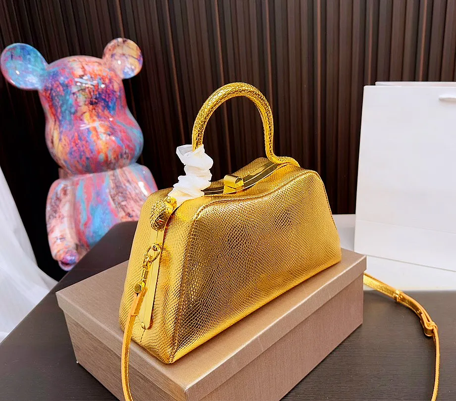 Luxury Serpentine Yellow Drawstring Bag Tote Bag For Women Designer ...