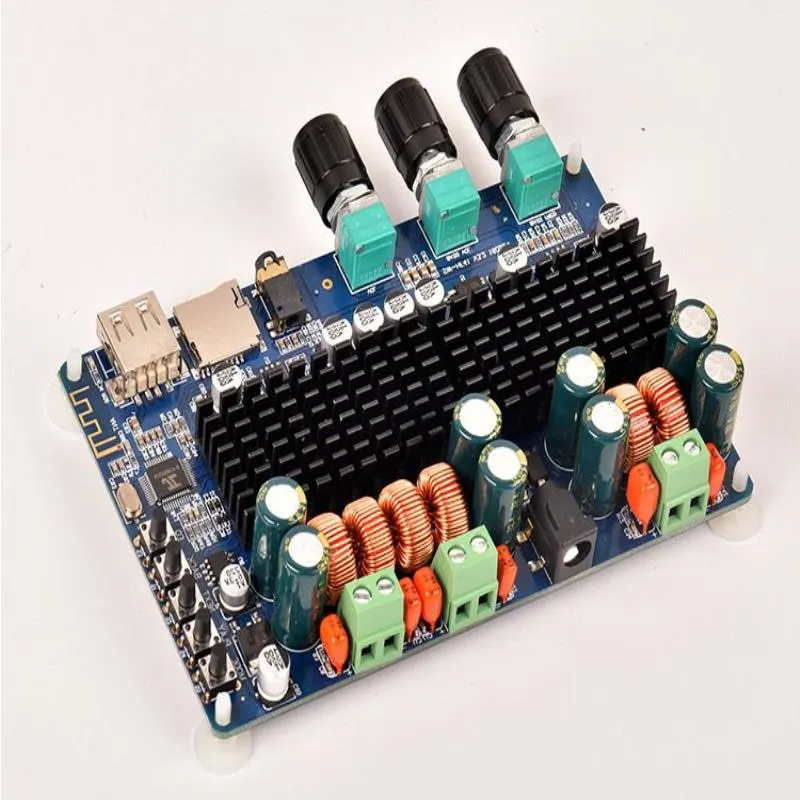 Bluetooth Audio Amplifier - 2.1 Channel Digital Power Amp with USB, TF ...