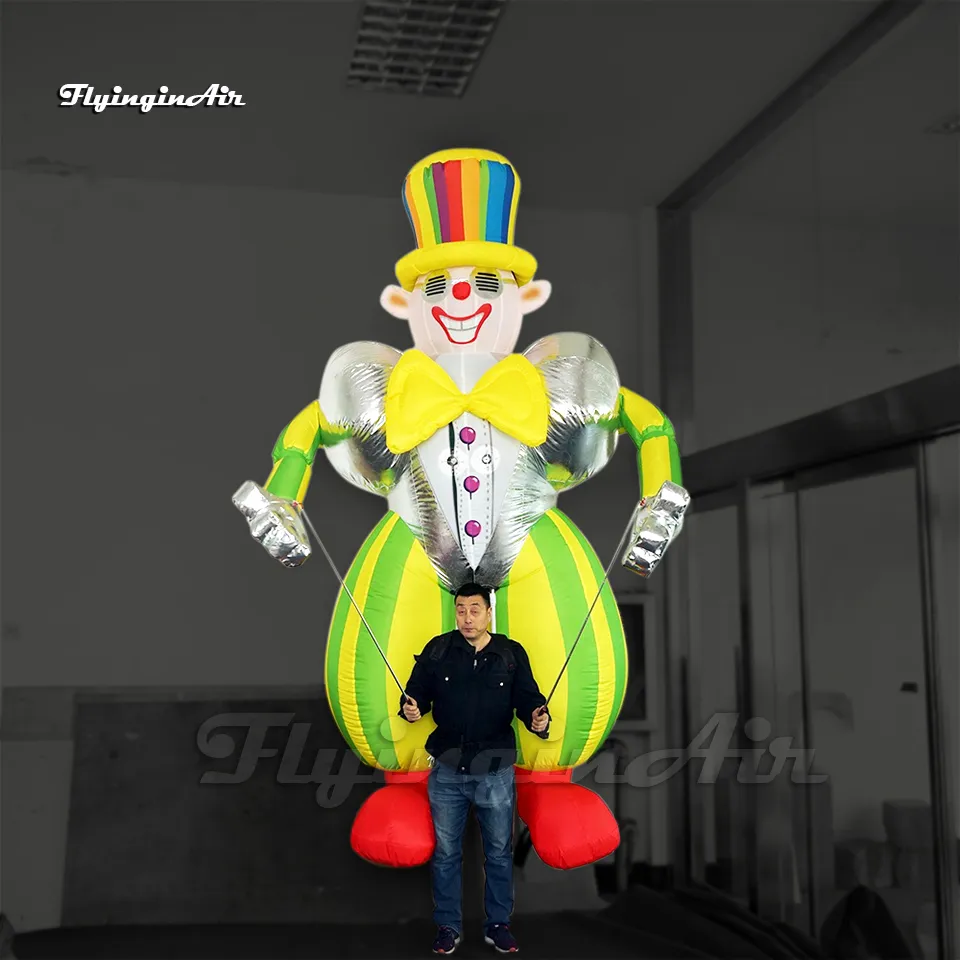 5m Inflatable Clown Puppet: Giant Walking Cartoon Figure Balloon For ...