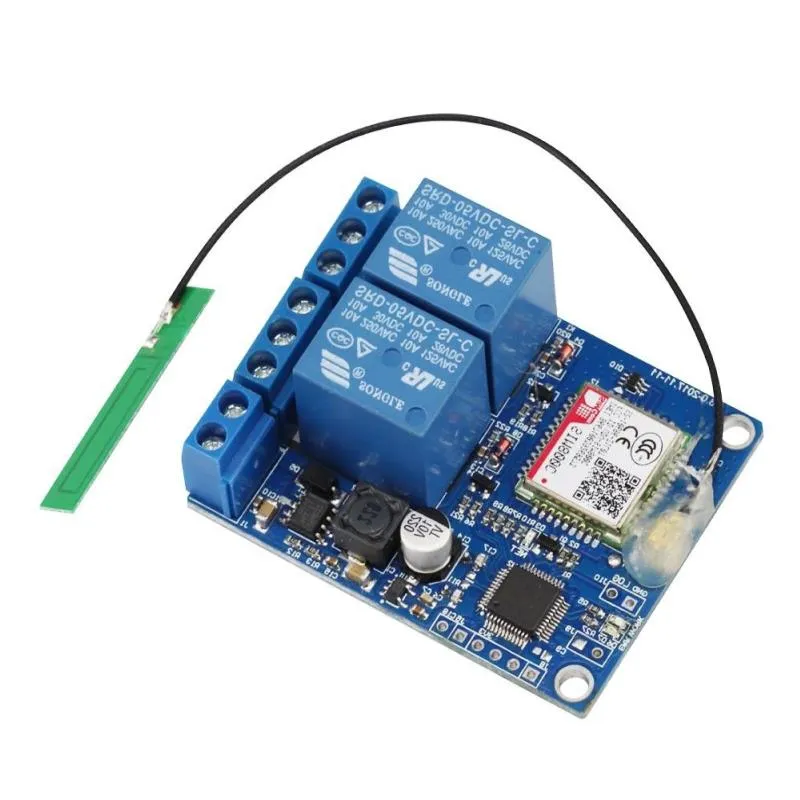 Remote Control Relay Switch, Dual Channel GSM Module With Antenna, SMS ...