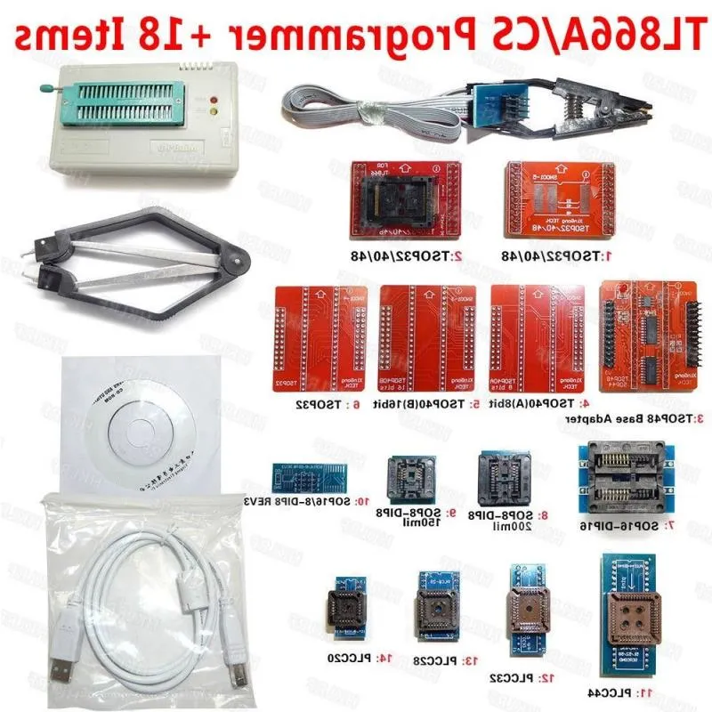 DHgate.com:MiniPro TL866CS TL866A USB Programmer, 18 Items Socket High Speed USB EPROM EEPROM ...