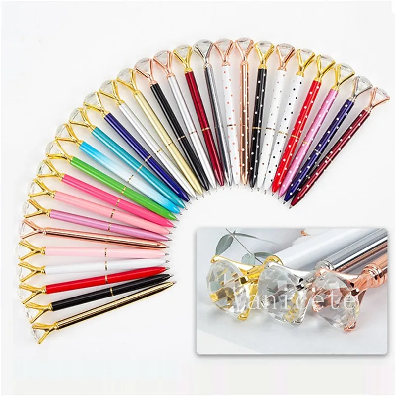 Crystal Pen: Elegant Multicolor Ballpoint Pen With Gem Top, Diamond ...