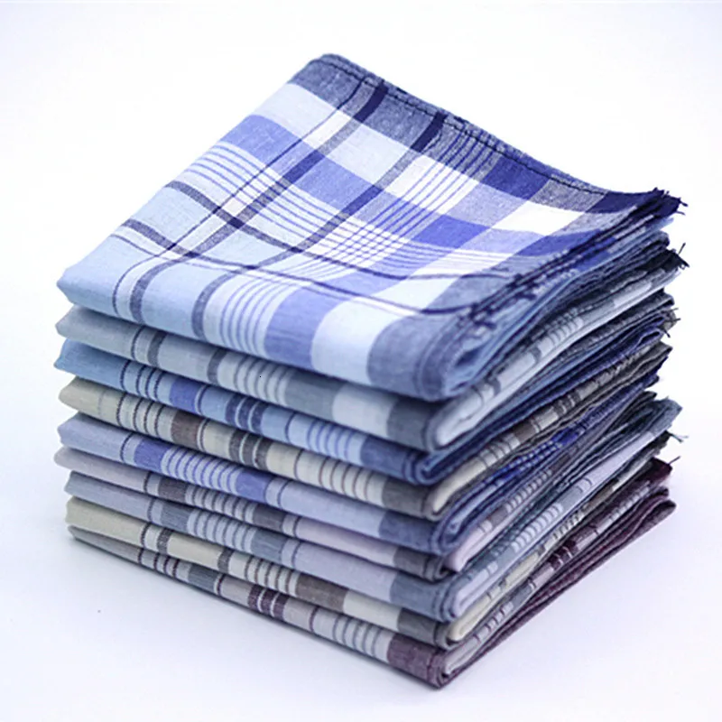 Classic 12-Pack Cotton Handkerchiefs for Men: Timeless Plaid Stripe ...