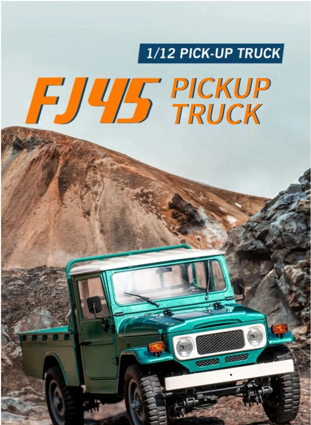 Professional Electric RC Pickup Truck RTR 1:12 Scale FJ45 Truck With 2 ...