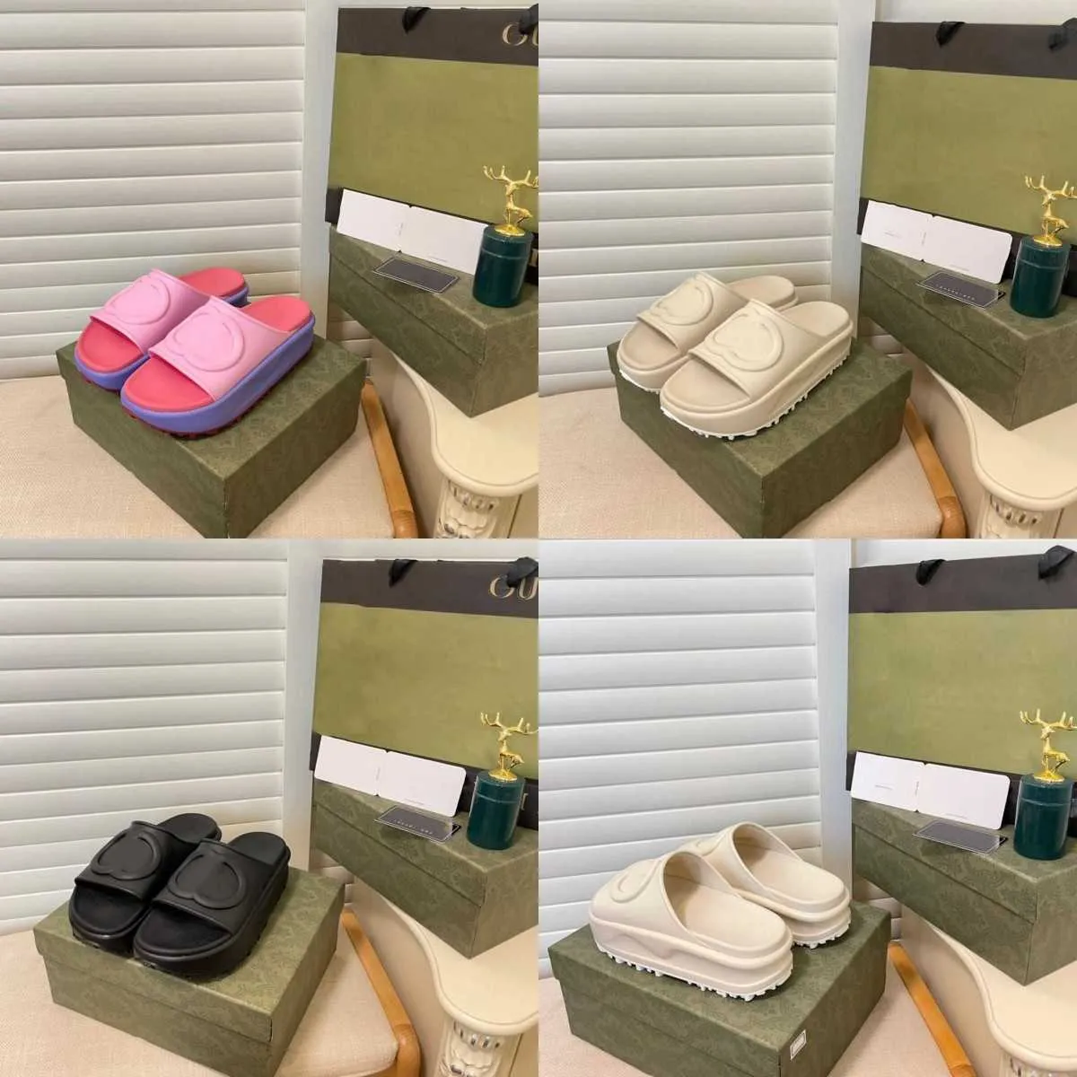 Summer Designer GG Platform Slide Sandals For Women And Men Classic ...