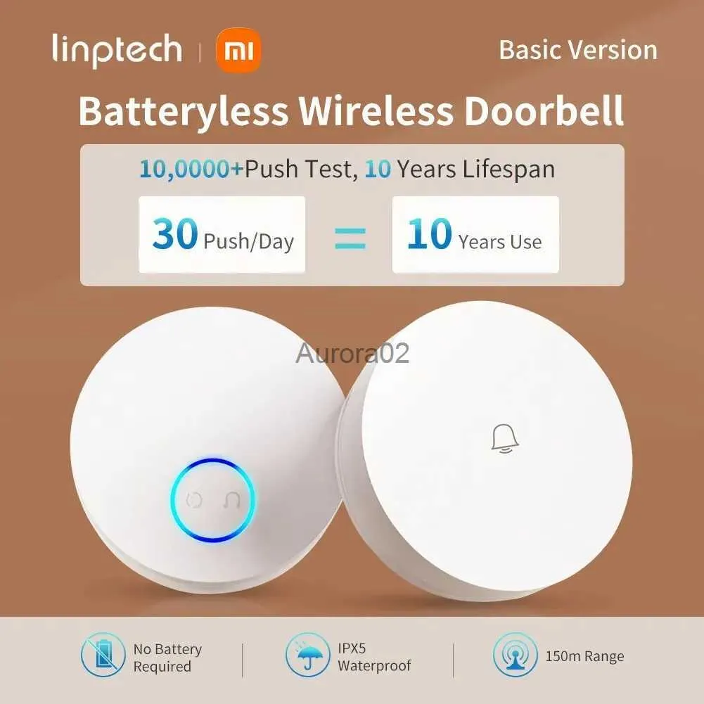 DHgate.com:2024Linptech Wireless Doorbell, IPX5 Waterproof Self-Powered ...