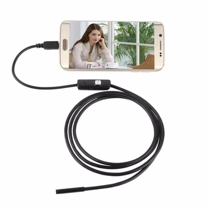 7mm Waterproof Endoscope Camera Lens with USB Cable - 6 LED, Adjustable ...