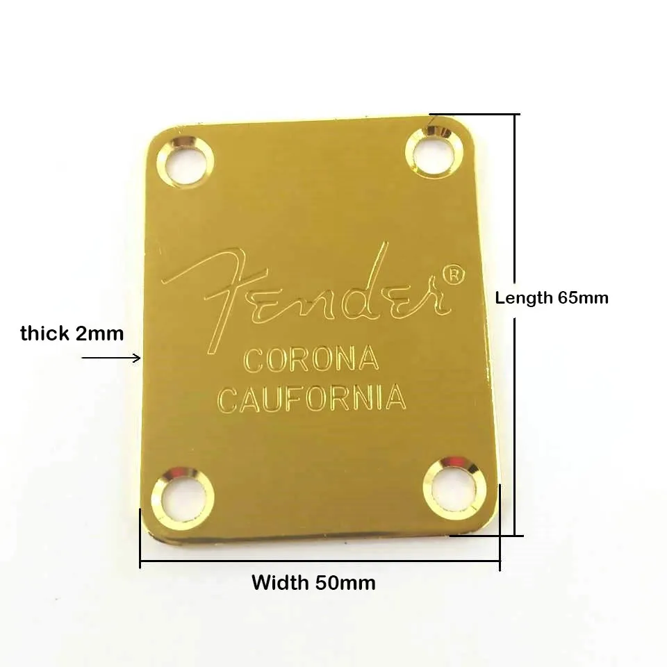 Guitar Back Plate Reinforcement Chrome Neck Body Connection For ST/Tele ...