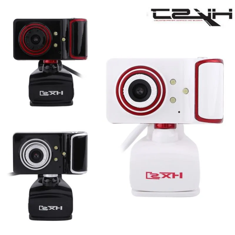 HD 16MP USB Webcam with Mic & LED - Rotatable Clip-on Web Camera for PC ...