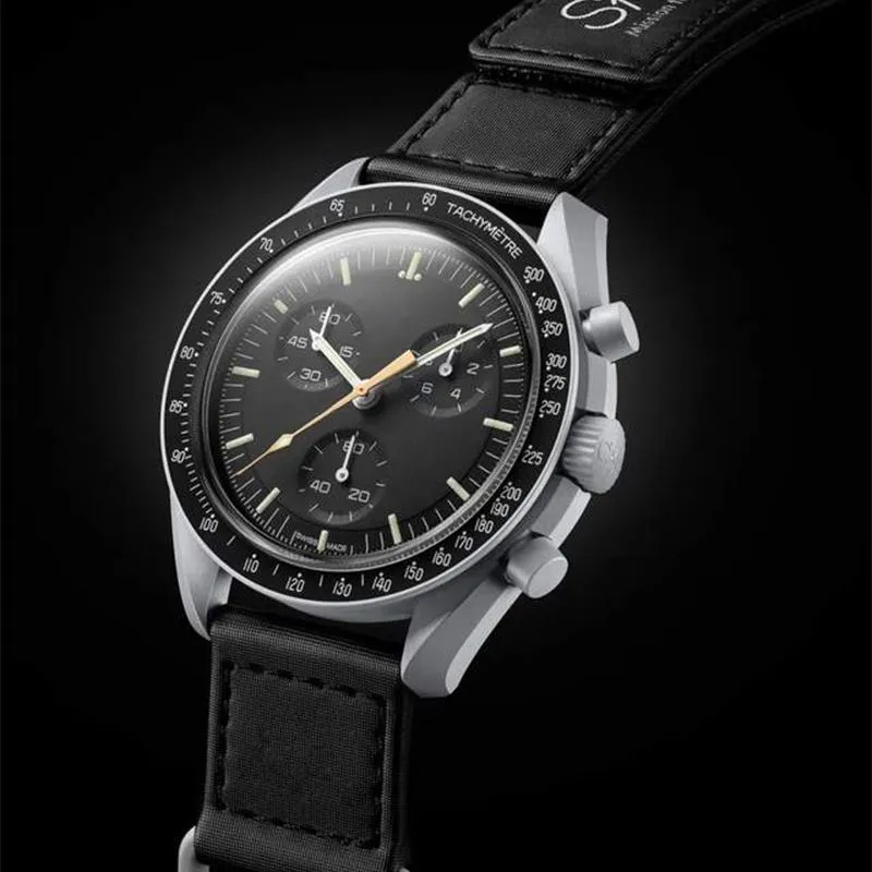 Mission Moonlight Gold Chronograph Watch | 42mm Bioceramic Case, Full ...