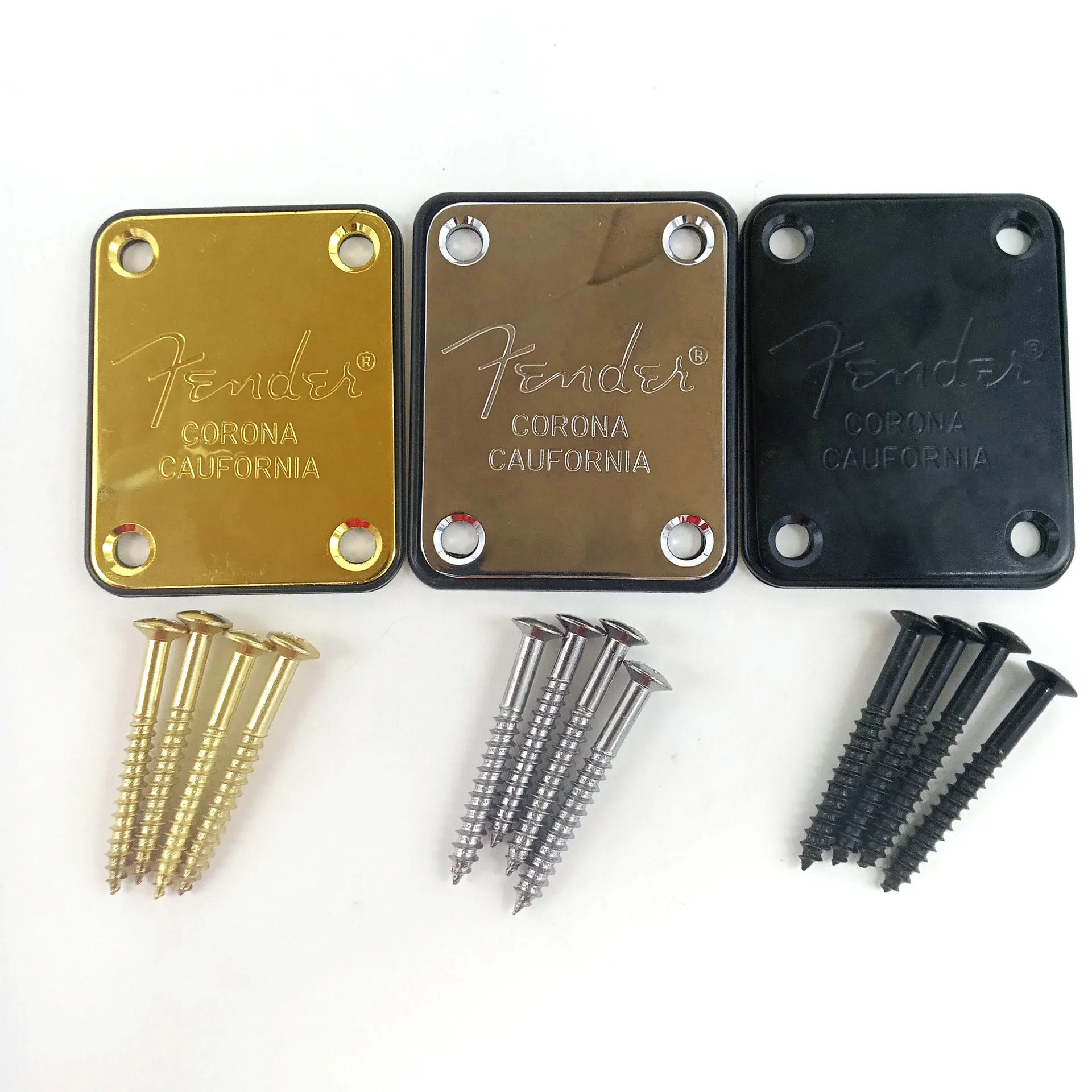 Guitar Back Plate Reinforcement Chrome Neck Body Connection For ST/Tele ...