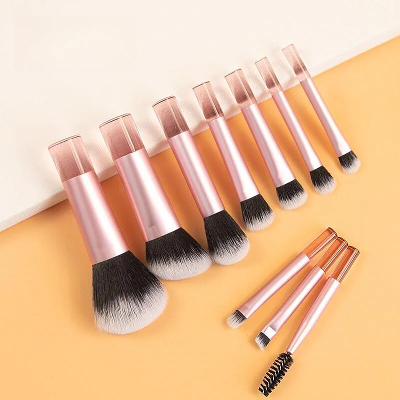 DHgate.com:Portable Synthetic Hair Makeup Brushes Set - 14Pcs Mini ...