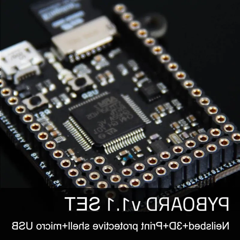 Wholesale PyBoard V11 MicroPython 3 Board Set With Pin Base, 3D Print Case, Msata Usb Adapter ...
