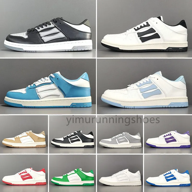 Sporty Skeleton Leather Sneakers: Unique Skull Low Top Trainers For Men ...