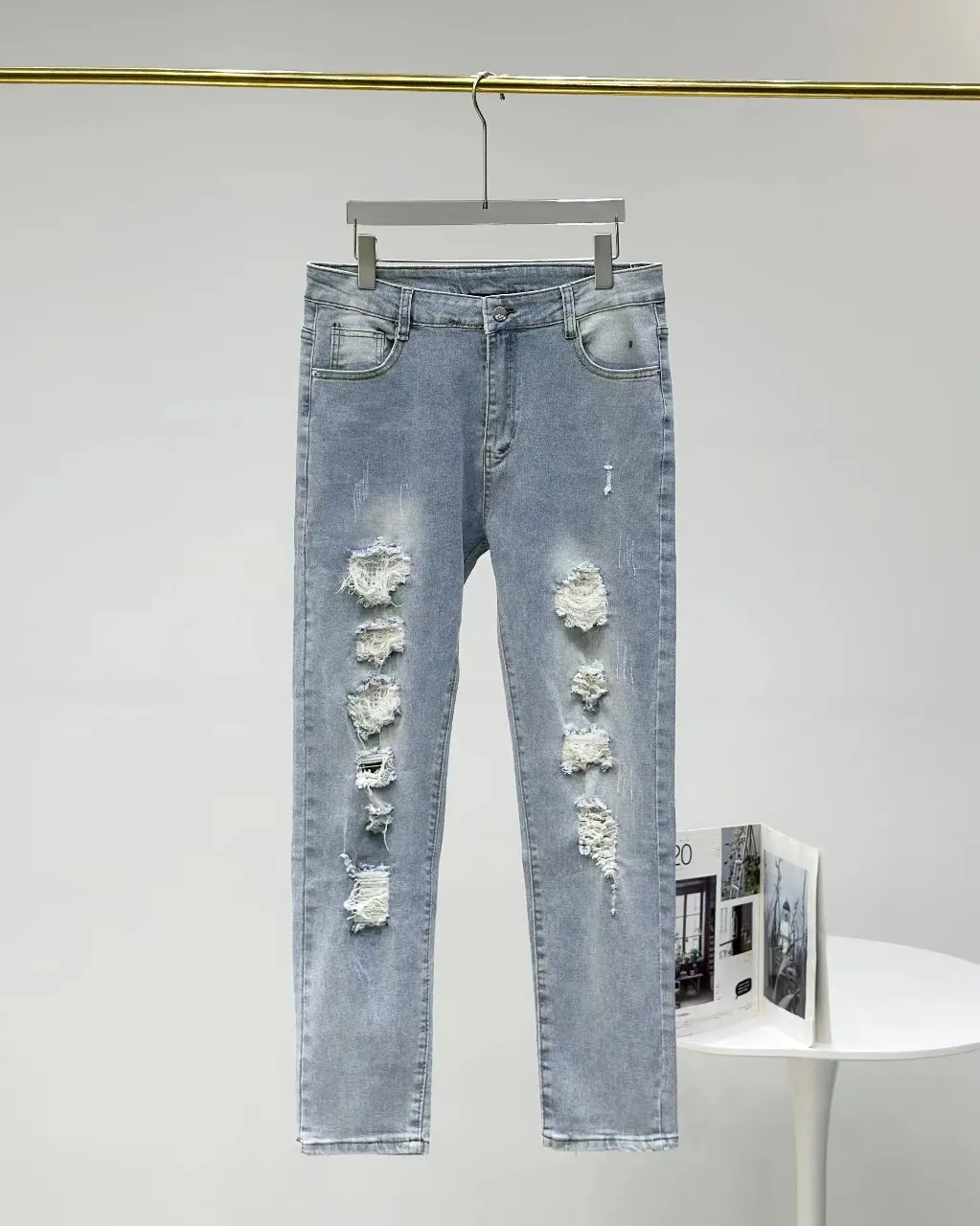 High Street Fashion Designer Mens Hiking Trending Jeans For Men With ...