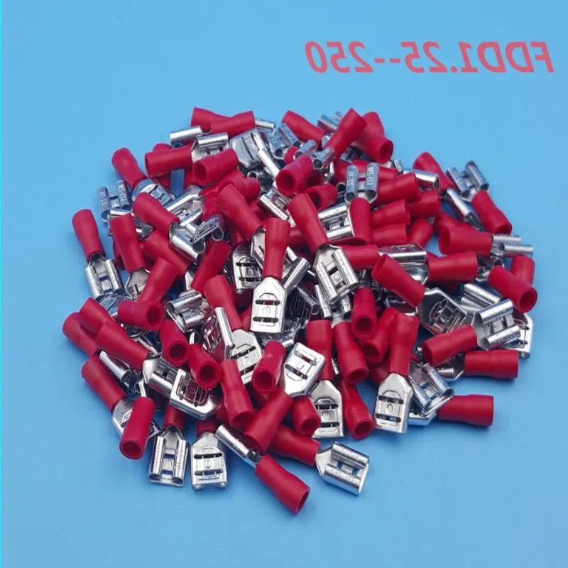 Insulated Crimp Connectors - Red Female Spade Wire Connector Set, FDD1 ...